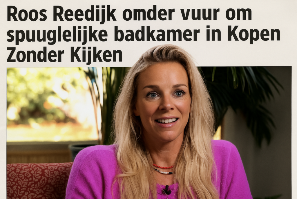Roos Reedijk bekritiseerd om onsmakelijke badkamer in Kopen Zonder Kijken