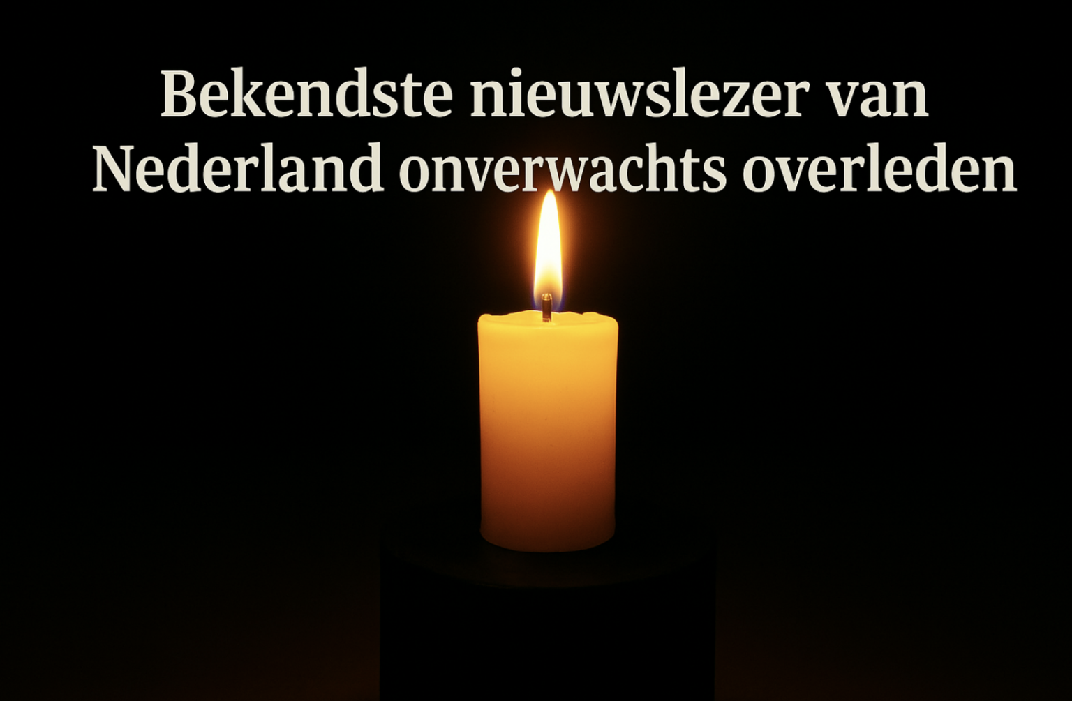 Iconische Nederlandse nieuwslezer onverwacht overleden