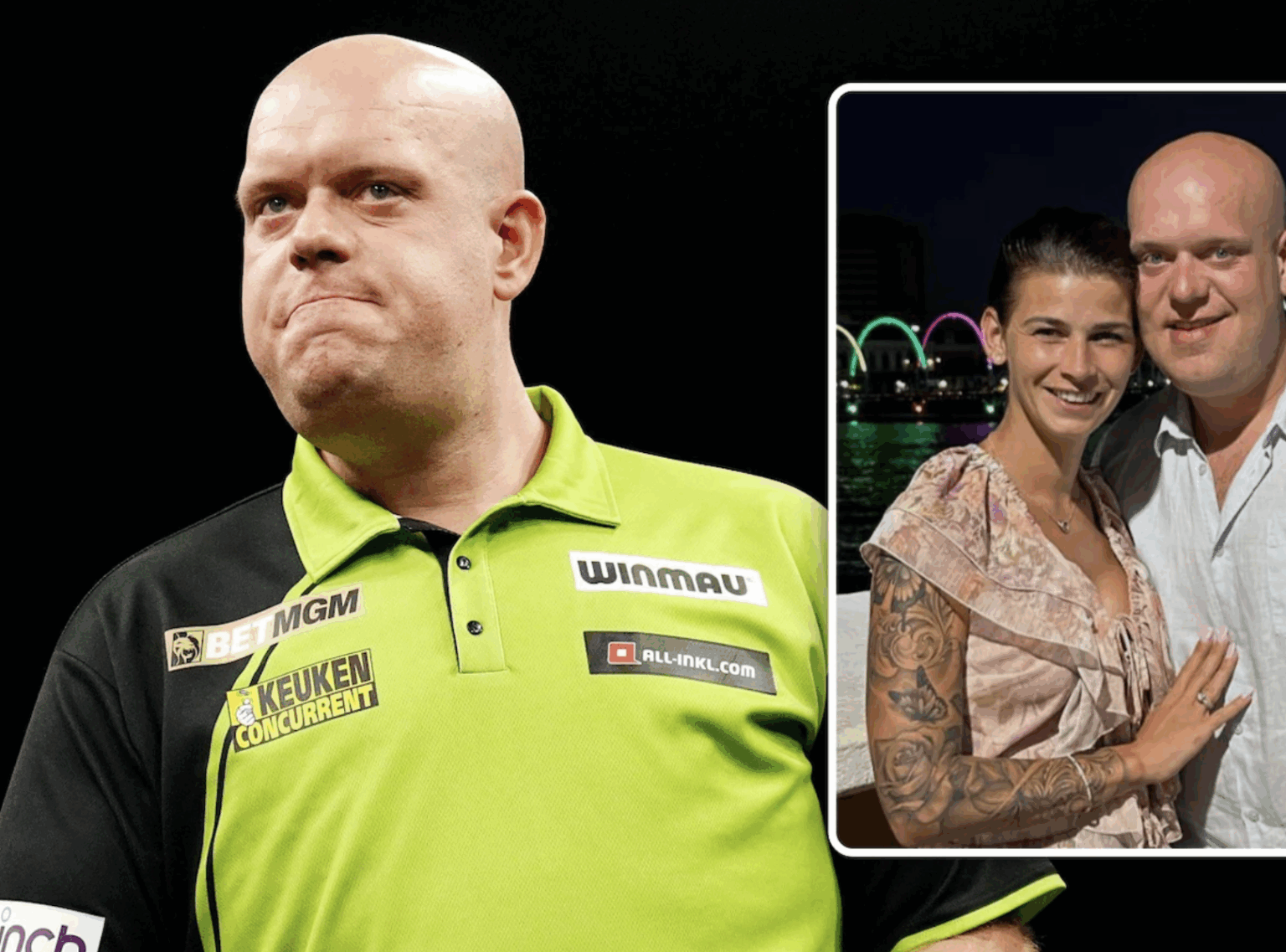 Verrassende wending: Daphne, de vrouw van Michael van Gerwen, woont samen met nieuwe partner