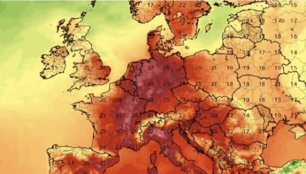 "Weerkaarten slaan alarm: zinderende hittegolven op komst in Nederland"